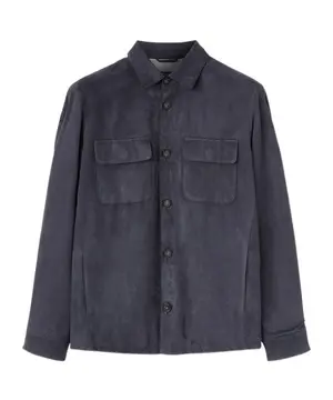 Loro Piana Long-sleeved Shirt Coat - Navy Blue
