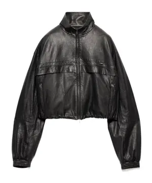 Prada Nappa Leather Zip-up Jacket