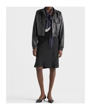 Prada Nappa Leather Zip-up Jacket