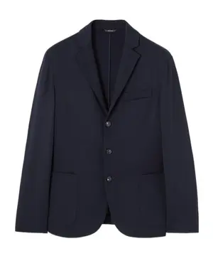 Loro Piana Long-sleeved Suit Jacket - Navy Blue