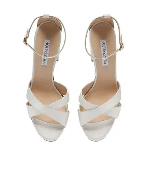 AQUAZZURA Round Toe High Heel Sandals