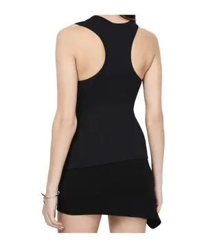 COURREGES Double Buckle Rib Tank Top