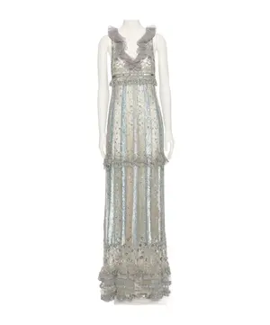 Valentino Garavani Sleeveless Dress - Gray