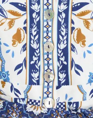 Farm Rio Sleeveless Printed Jumpsuit With Square Neckline And Belt