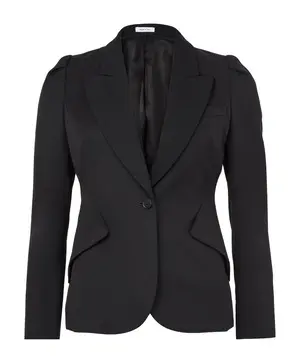 Alexander McQueen Puff Sleeve Single-breasted Blazer