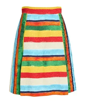 Dolce & Gabbana Striped Jacquard Flared Skirt
