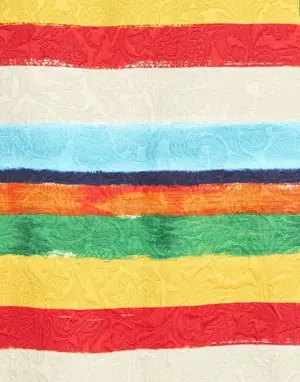 Dolce & Gabbana Striped Jacquard Flared Skirt