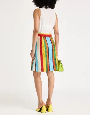 Dolce & Gabbana Striped Jacquard Flared Skirt