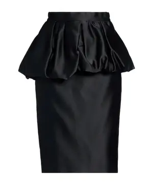Max Mara Satin Peplum Midi Skirt