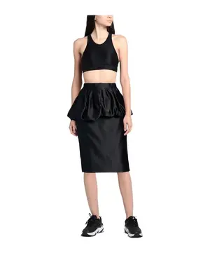 Max Mara Satin Peplum Midi Skirt