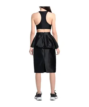 Max Mara Satin Peplum Midi Skirt