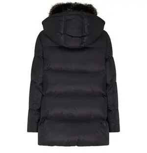 YVES SALOMON A-line Puffer Jacket With Fox Fur Collar