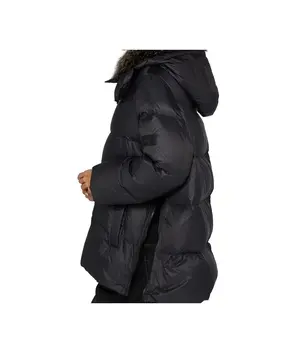 YVES SALOMON A-line Puffer Jacket With Fox Fur Collar