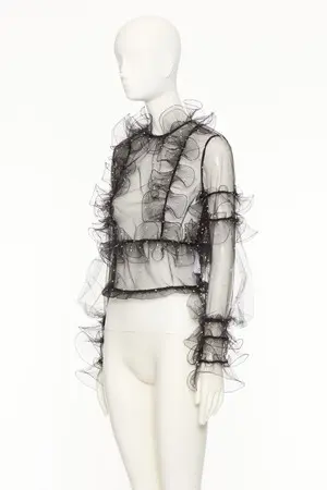 Valentino Garavani Long Sleeve Blouse With Ruffled Design