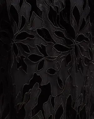 Max Mara Long Sleeve Tulle Velvet Top