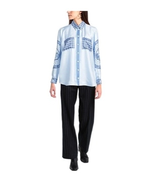 Burberry Two-tone Satin Shirt