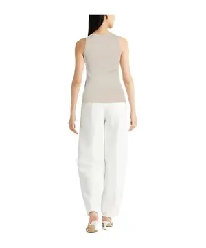 Max Mara Ribbed Knit Sleeveless Crewneck Top