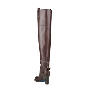 Burberry Round Toe Leather Over-the-knee Boots