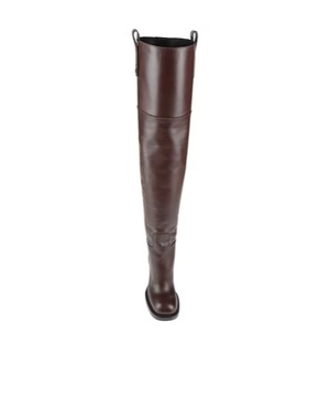Burberry Round Toe Leather Over-the-knee Boots