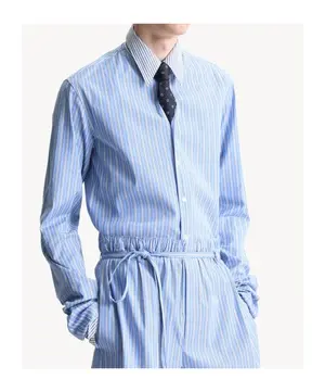 Saint Laurent Striped Long-sleeve Shirt
