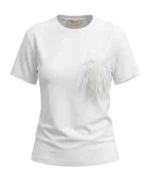 TWINSET Feather-embellished T-shirt