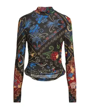 Farm Rio Printed Mock Neck Top