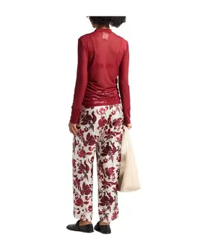 Farm Rio Solid Mesh Mock Neck Top