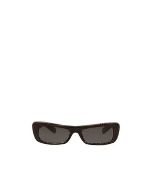 Jacquemus Crocodile Pattern Square Sunglasses