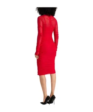 Dolce & Gabbana Tulle Sweetheart Neckline Long Sleeve Dress