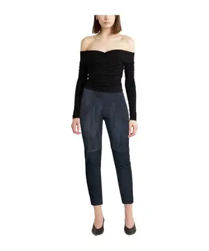 Max Mara Suede Skinny Trousers