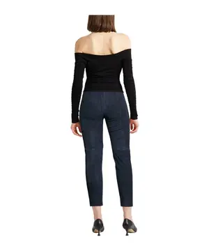 Max Mara Suede Skinny Trousers