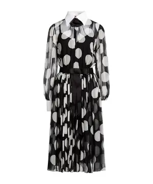 Dolce & Gabbana Polka Dot Chiffon Dress