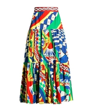 Dolce & Gabbana Multicolor Printed Flared Skirt