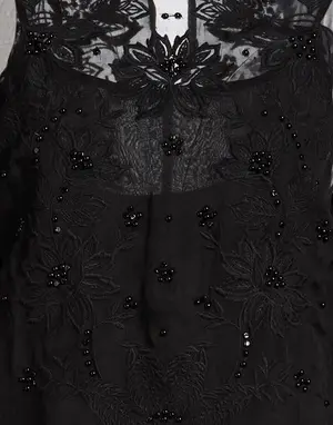 Farm Rio Organza Embroidered Short-sleeve Top