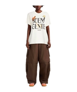 Farm Rio Solid-color Short-sleeved T-shirt