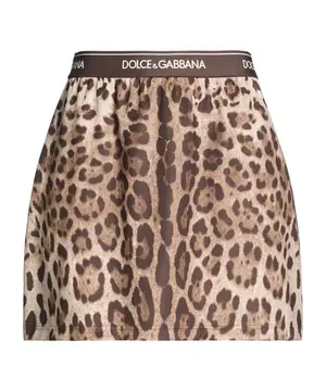 Dolce & Gabbana Casual Leopard Print Skirt