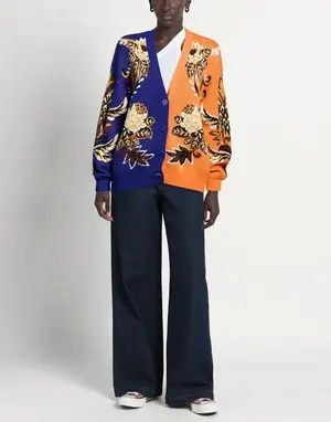 Farm Rio Multicolor Intarsia Knit Cardigan