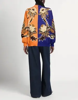 Farm Rio Multicolor Intarsia Knit Cardigan