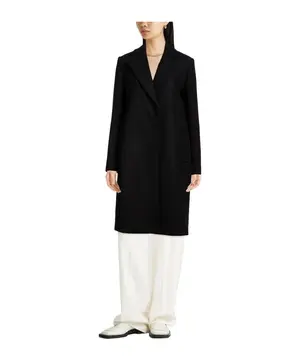 Sportmax Single-breasted Wool Felt Coat