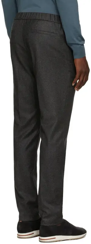 Loro Piana Logo Mid-waist Straight Casual Pants
