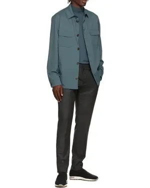 Loro Piana Logo Mid-waist Straight Casual Pants
