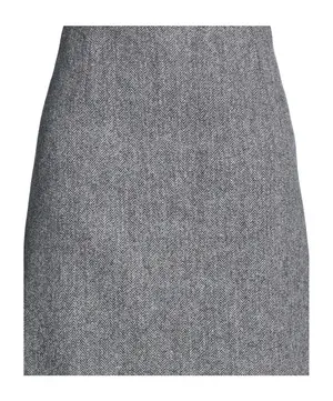 Max Mara Herringbone Wool Flare Skirt