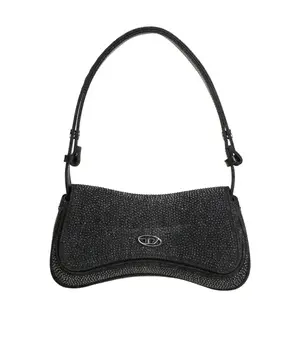 DIESEL® Washed Denim Saddle Bag - Carbon Gray