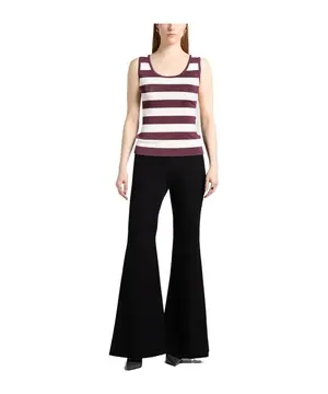 Dolce & Gabbana Striped Sleeveless Crewneck Top - Red