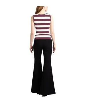 Dolce & Gabbana Striped Sleeveless Crewneck Top - Red
