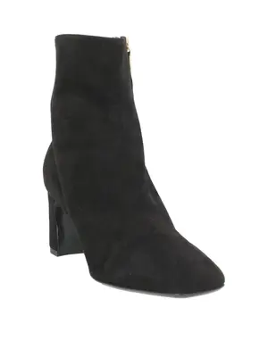 Dolce & Gabbana Suede Ankle Boots With Geometric Heel