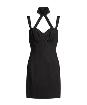 Dolce & Gabbana Sleeveless Deep Plunge Sheath Dress