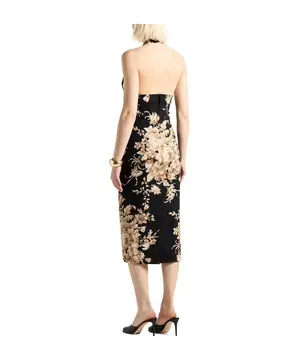 Dolce & Gabbana Floral Print Halterneck Sheath Dress