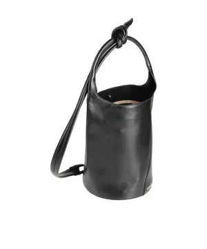 Jacquemus Leather Bucket Bag With Knot Detail