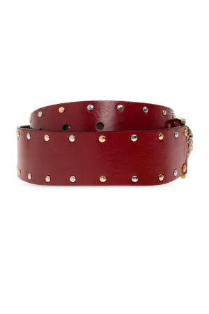 Versace Leather Belt With Studs
